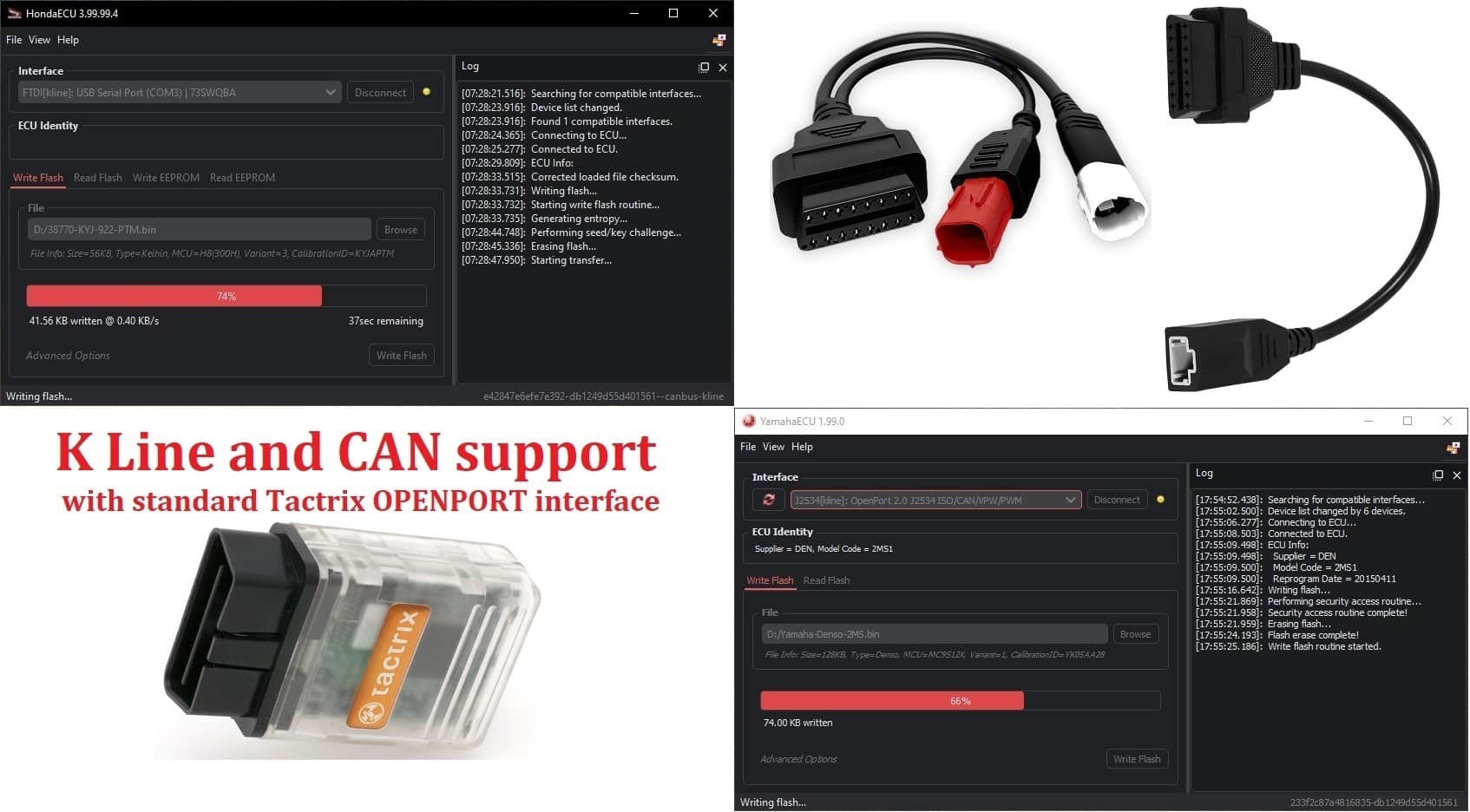 Honda and Yamaha K + CAN ECU flasher - Lionsred.net - Automotive