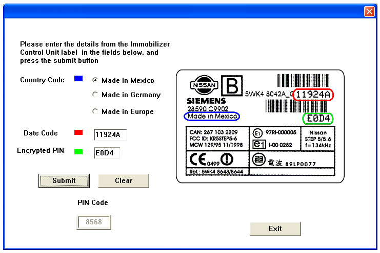 NATS Pin Code Calculator - SmtView - Lionsred.net - Automotive
