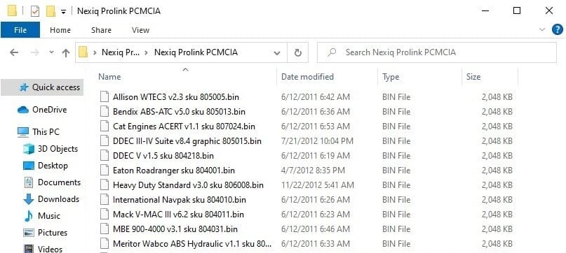Nexiq ProLink PCMCIA files - Lionsred.net - Automotive