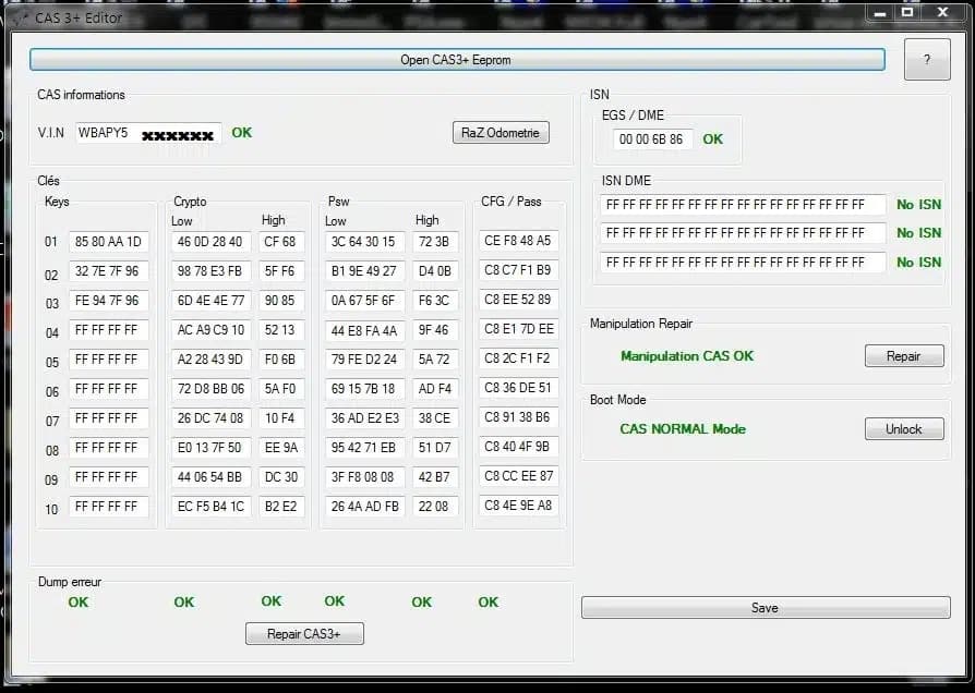 BMW CAS 3+ editor Unlimited - Lionsred.net - Automotive