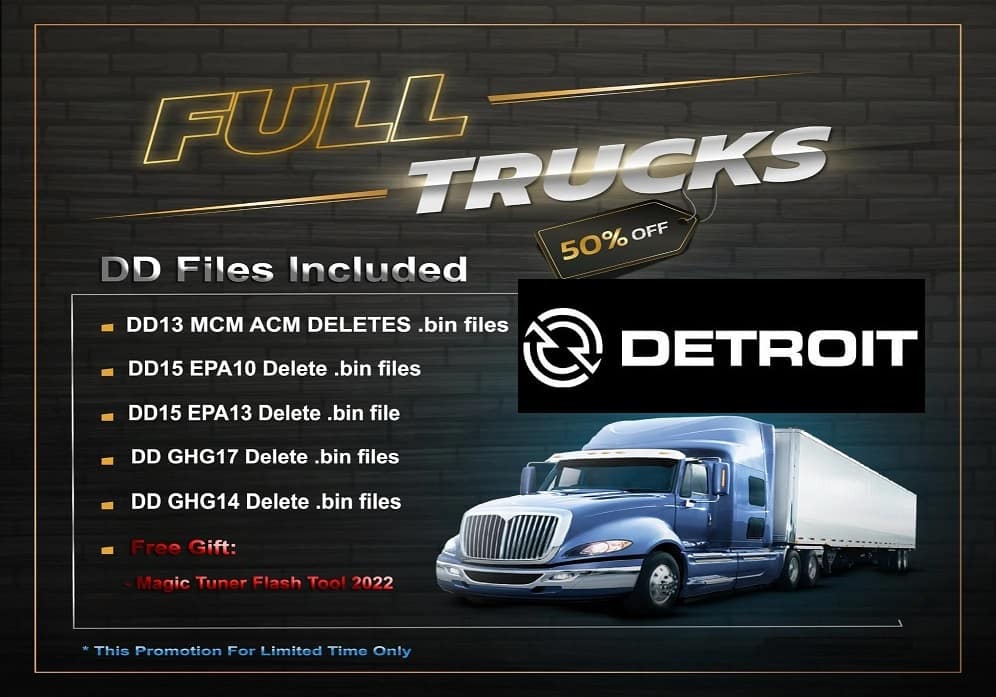 Detroit Diesel DD13 ACM, DD15 EPA10 EPA13, GHG17, GHG14 Bin Files Ready ...